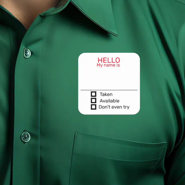 Funny Party Name Tag Badge Sticker | Zazzle