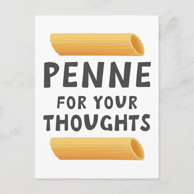 Funny Pasta Pun Postcard | Zazzle