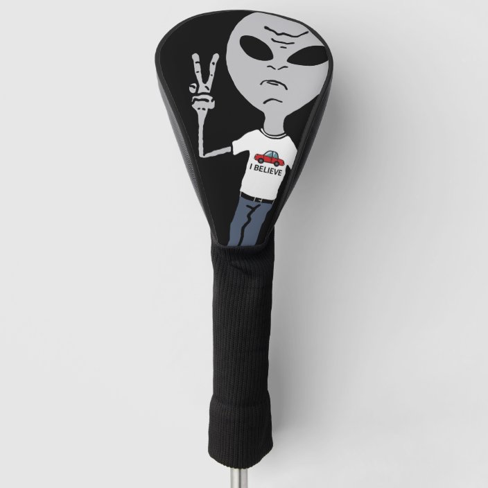 Funny Peace Alien Golf Head Cover | Zazzle.com