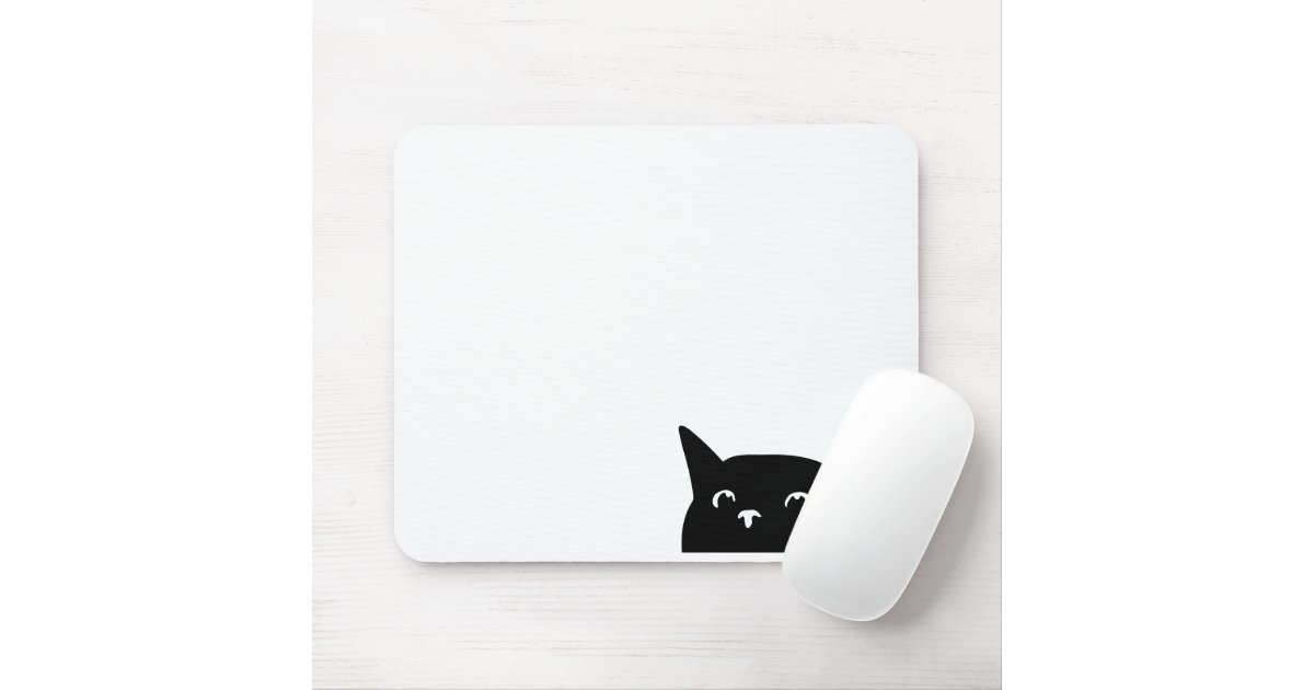 Funny Peeking Cat Mouse Pad | Zazzle