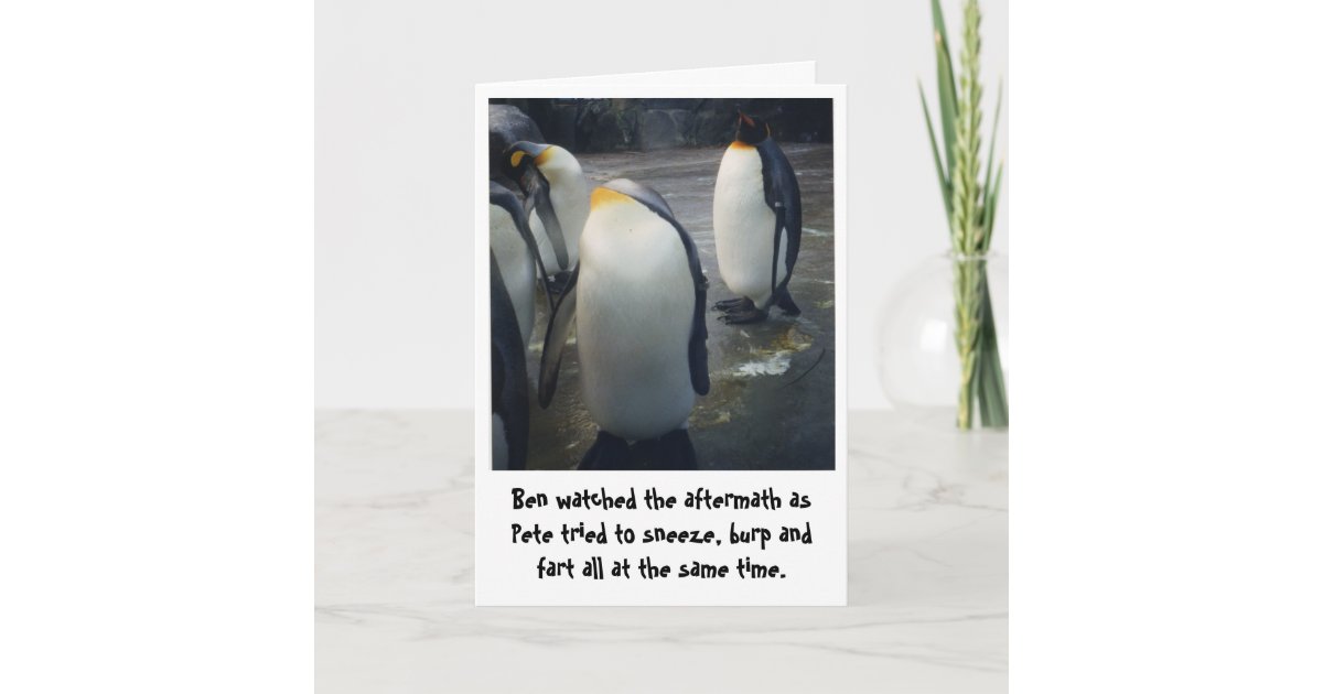 funny penguins birthday card | Zazzle