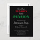 Funny Pension Retirement Party Invitation Postcard | Zazzle