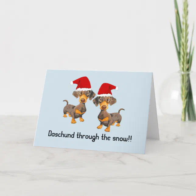 Funny Personalised dog Christmas card | Zazzle