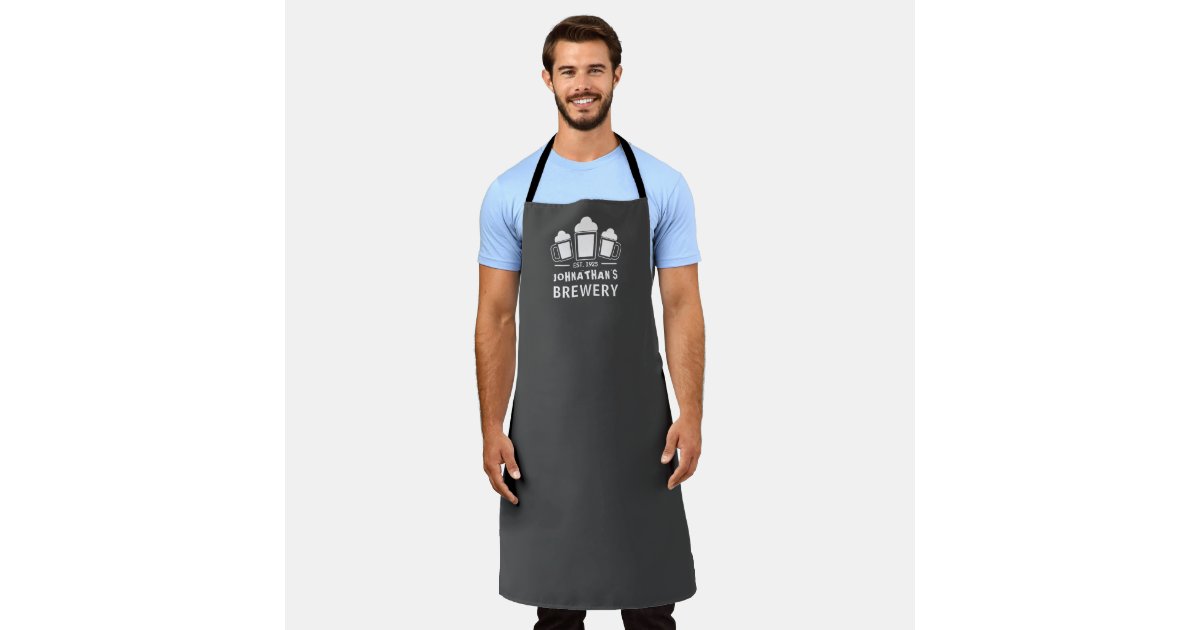 Funny Personalized Beer Brewery Apron | Zazzle