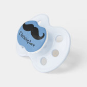 Funny Personalized Blue Mustache Pacifier | Zazzle