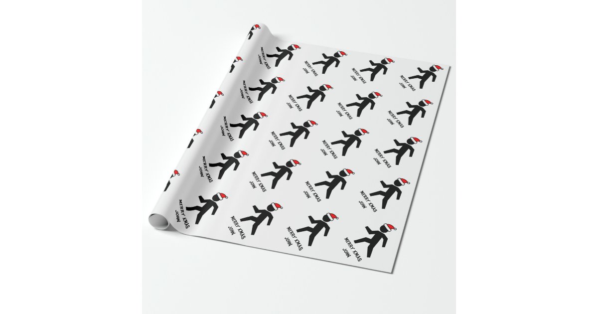 Funny personalized Christmas wrapping paper | Zazzle
