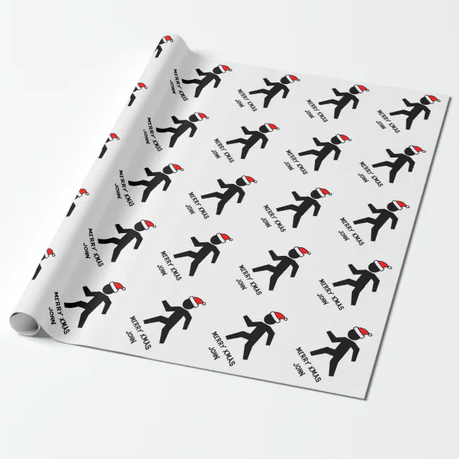 Funny personalized Christmas wrapping paper | Zazzle