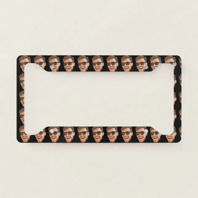 Funny Personalized Cut Out Face Photo License Plate Frame | Zazzle