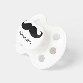 Funny Personalized Mustache Pacifier | Zazzle