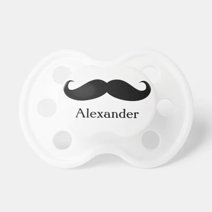 Funny Personalized Mustache Pacifier | Zazzle