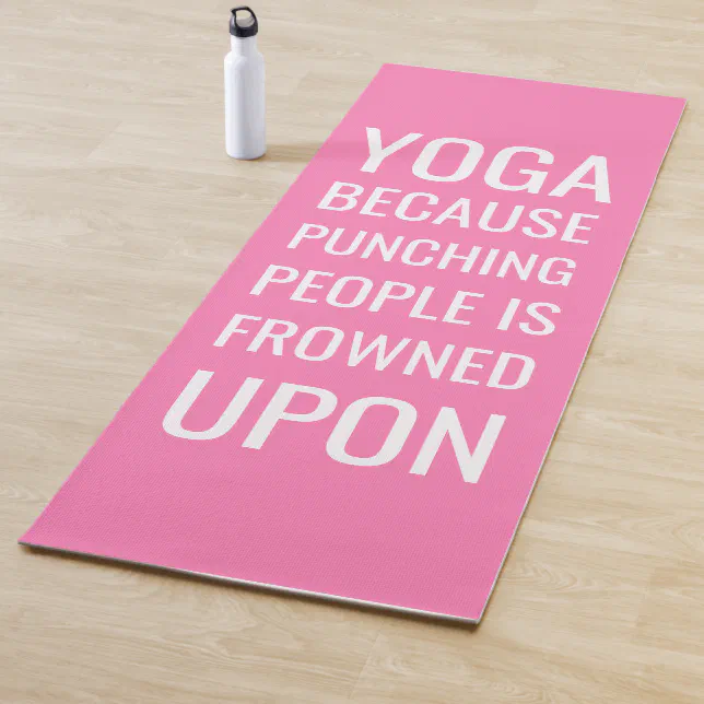 Funny Personalized Pink Exercise Yoga Mat | Zazzle