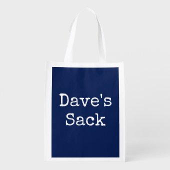 Funny Personalized Sack Grocery Bag | Zazzle