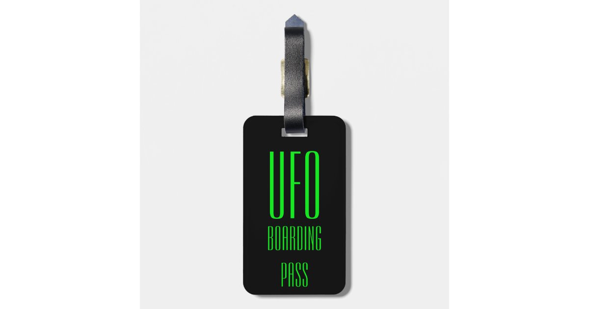 Funny Personalized UFO Luggage Tag Gift | Zazzle.com