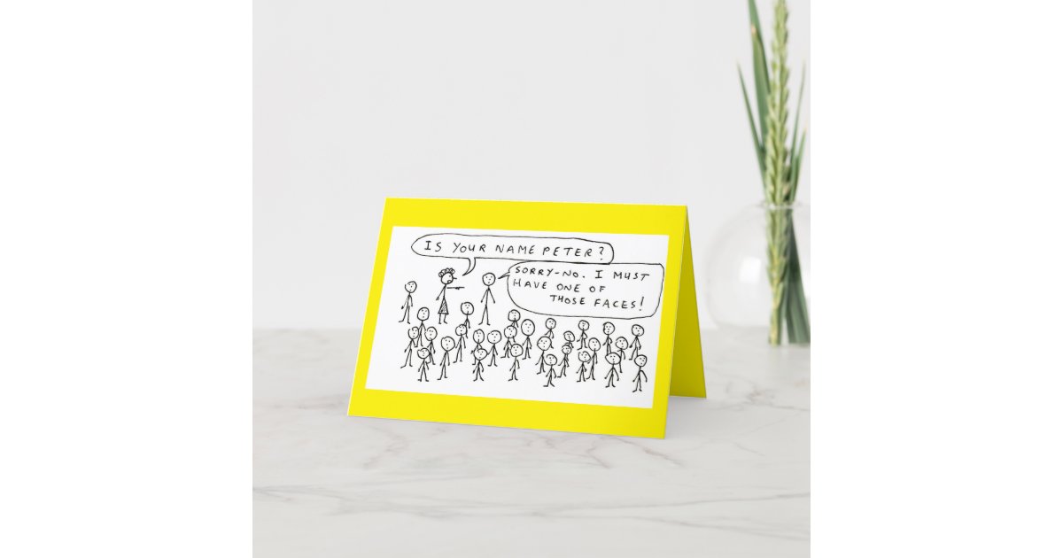 Funny Peter Birthday Cartoon Holiday Card | Zazzle