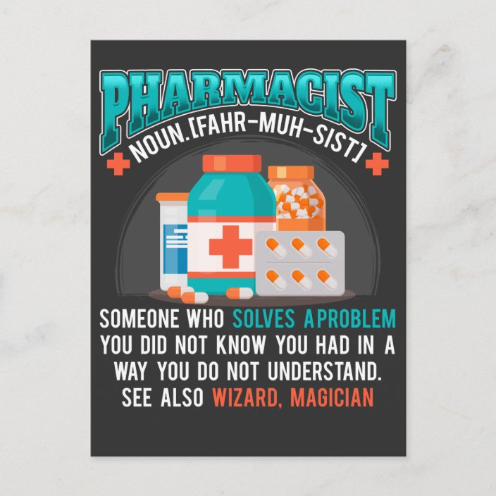 Funny Pharmacist Pharmacy Profession Medicine Postcard | Zazzle.com