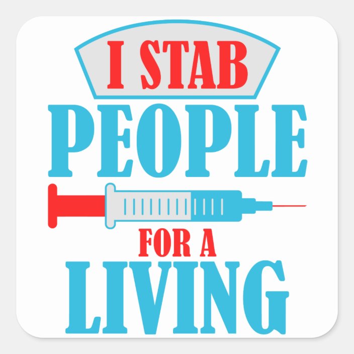 Funny Phlebotomist Blood Lab Phlebotomy Lab Tech Square Sticker ...