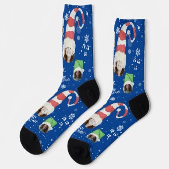 Funny Photos Merry Christmas Novelty Socks | Zazzle