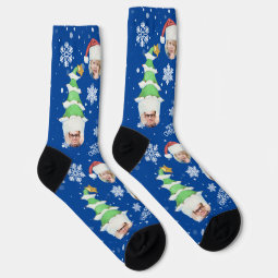 Funny Photos Merry Christmas Novelty Socks | Zazzle