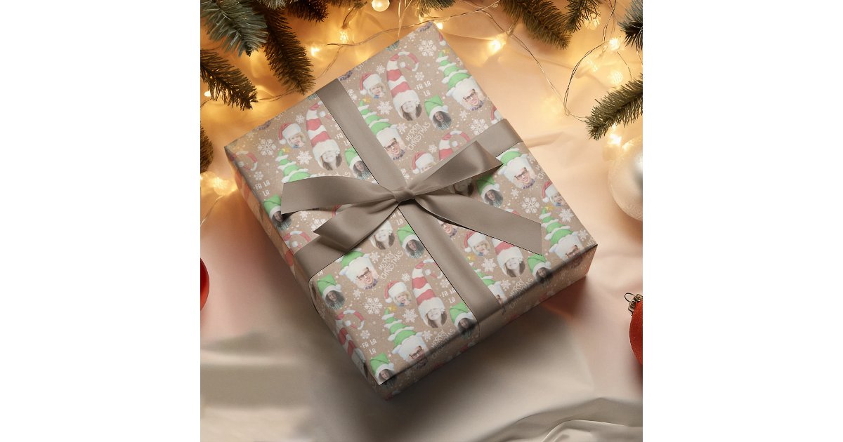 Funny Photos Merry Christmas Novelty Wrapping Paper | Zazzle