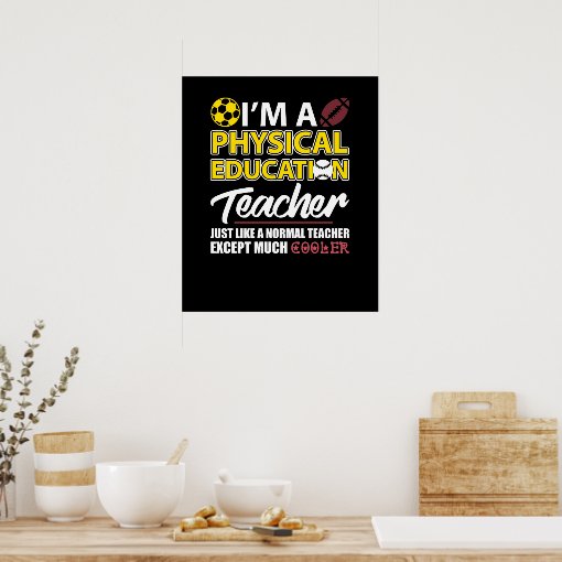 Funny Physical Education PE Teacher Appreciation D Poster | Zazzle