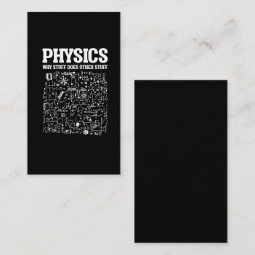 Funny Physicists Teacher Student Physics Science Business Card | Zazzle