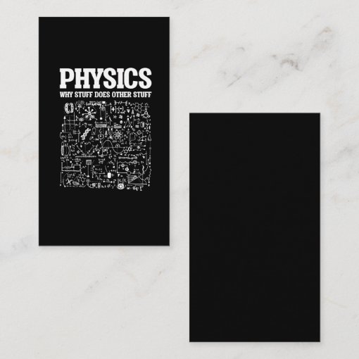 Funny Physicists Teacher Student Physics Science Business Card | Zazzle