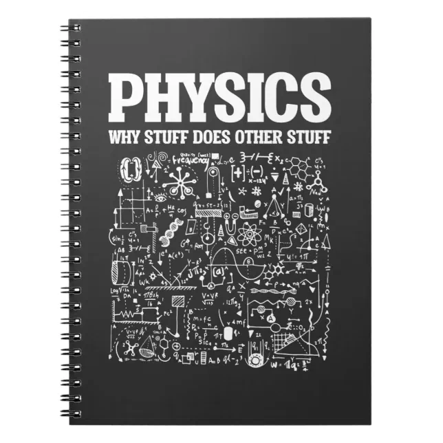 Funny Physicists Teacher Student Physics Science Notebook | Zazzle
