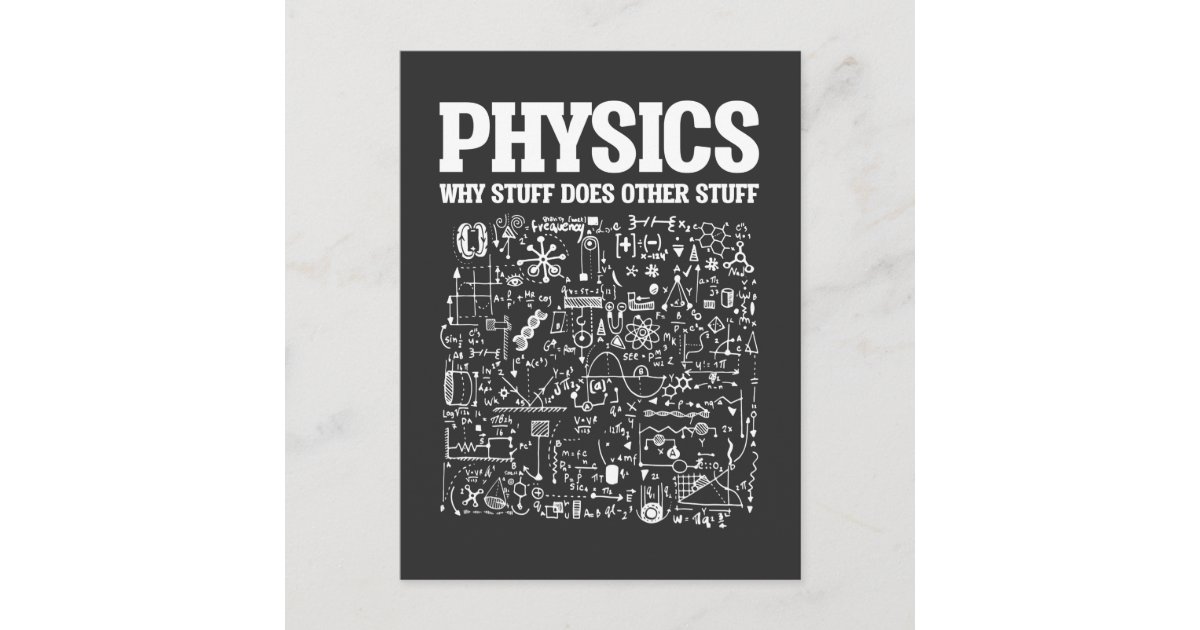 Funny Physicists Teacher Student Physics Science Postcard | Zazzle