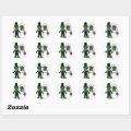 Funny Pickle Bride and Groom Wedding Art Classic Round Sticker | Zazzle