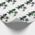 Funny Pickle Bride and Groom Wedding Art Wrapping Paper | Zazzle