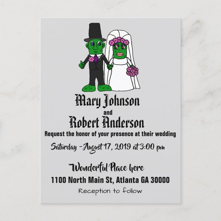 Funny Pickle Bride and Groom Wedding Invitation | Zazzle.com