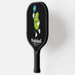 Funny Pickle Playing Pickleball Custom Text Pickleball Paddle | Zazzle
