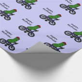 Funny Pickle Riding Bicycle Cartoon Wrapping Paper | Zazzle