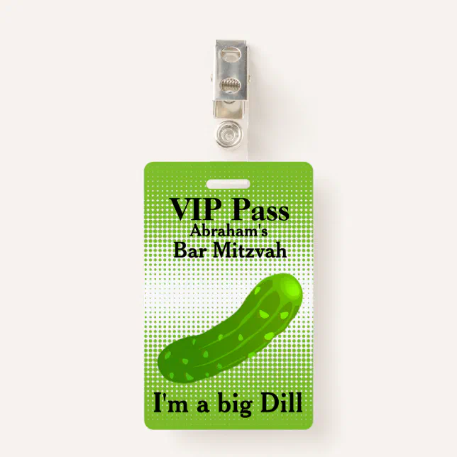 Funny Pickle VIP Party Badge | Zazzle
