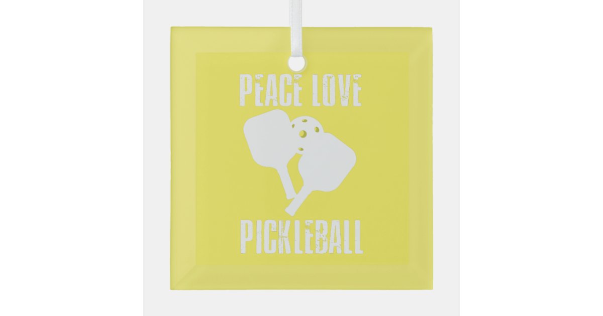 Funny Pickleball Glass Ornament | Zazzle