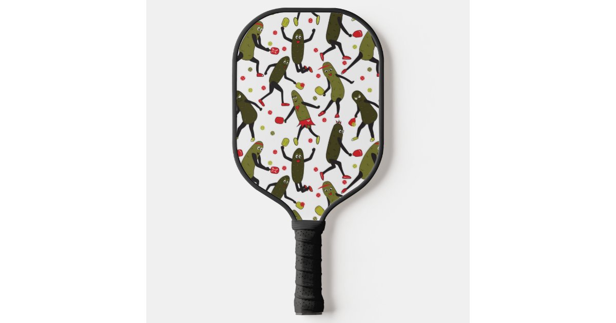 Funny Pickleball Pickle People Green White Pickleball Paddle | Zazzle