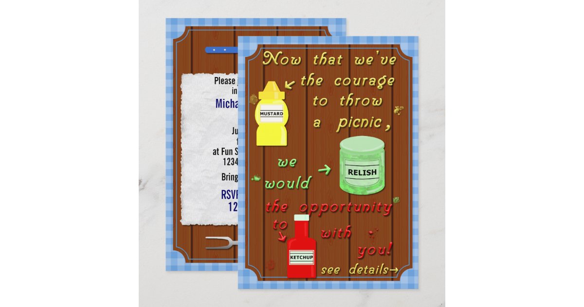 Funny Picnic Cookout Party Pun Invitation | Zazzle