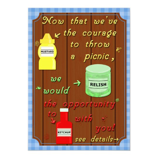 Funny Picnic Cookout Party Pun Invitation | Zazzle.com