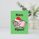 Funny pig Christmas Holiday Postcard | Zazzle