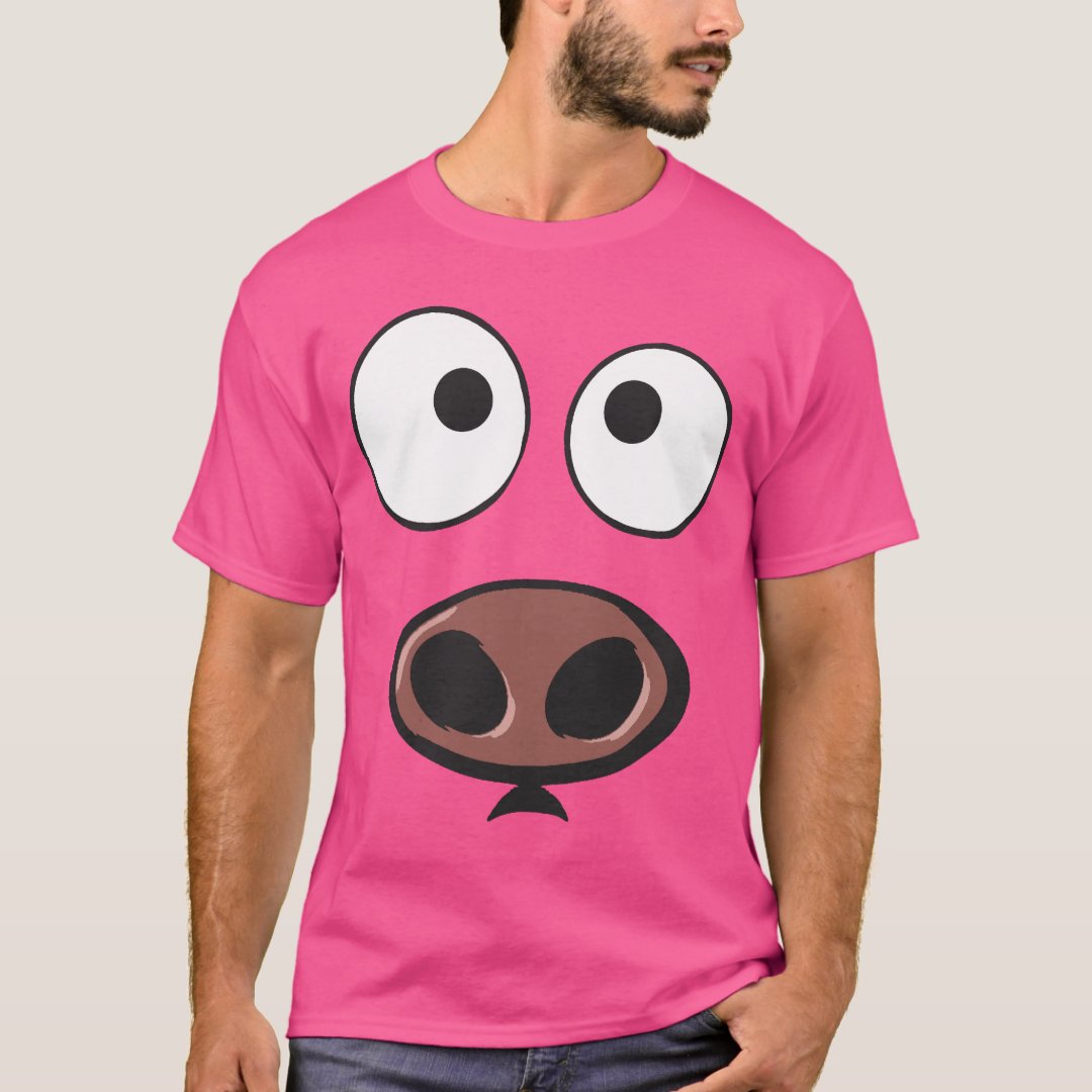 Funny Pig Face T-Shirt | Zazzle