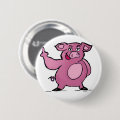 Funny Pig Middle Finger Button | Zazzle