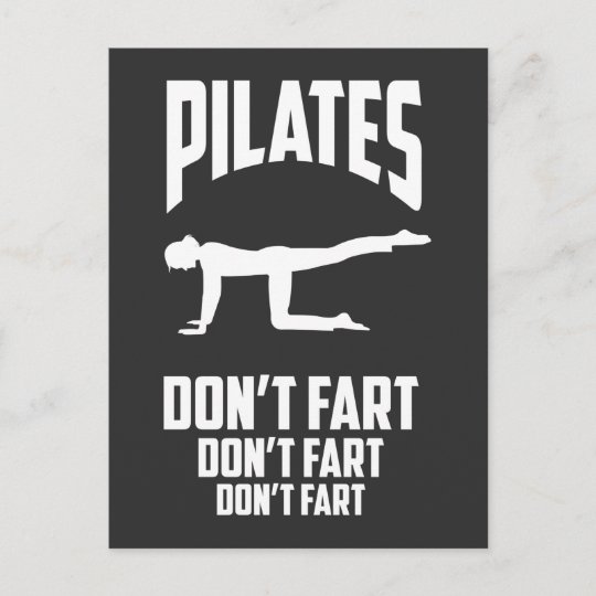 Funny Pilates Workout Fart Gym Exercise Joke Postcard | Zazzle.com
