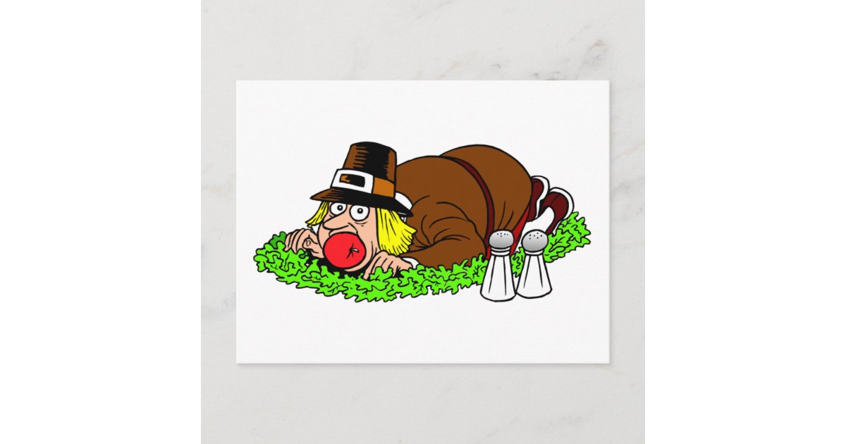 Funny Pilgrim Picture Postcard | Zazzle