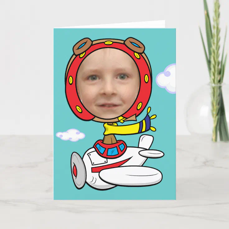 Funny Pilot Photo Face Template | Zazzle