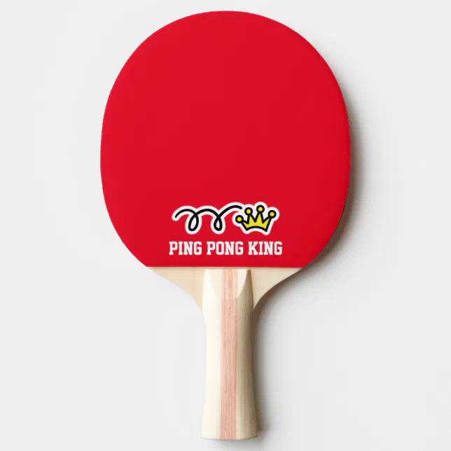 Funny ping pong king crown paddle for table tennis | Zazzle