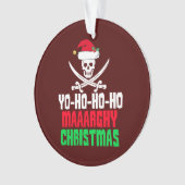 Funny Pirate Christmas Pun Yo Ho Ho Ho Ornament | Zazzle