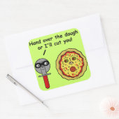 Funny Pizza Cutter Dough Pun Square Sticker | Zazzle