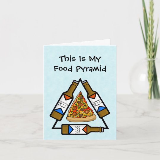 Funny Pizza Food Pyramid Card | Zazzle.com