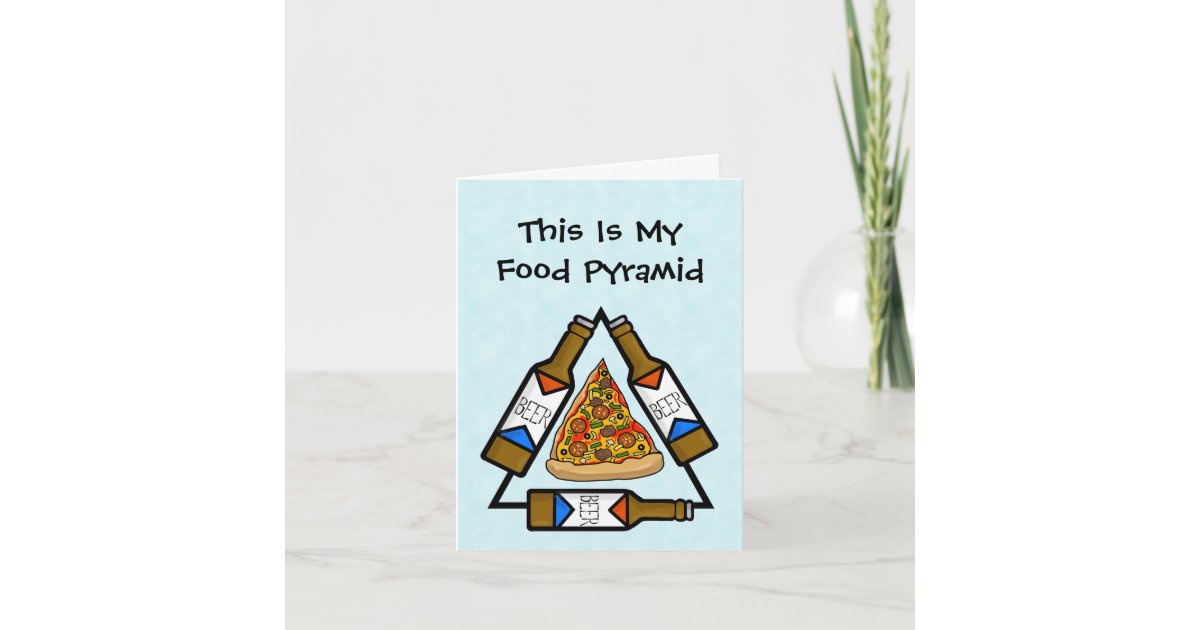 Funny Pizza Food Pyramid Card | Zazzle