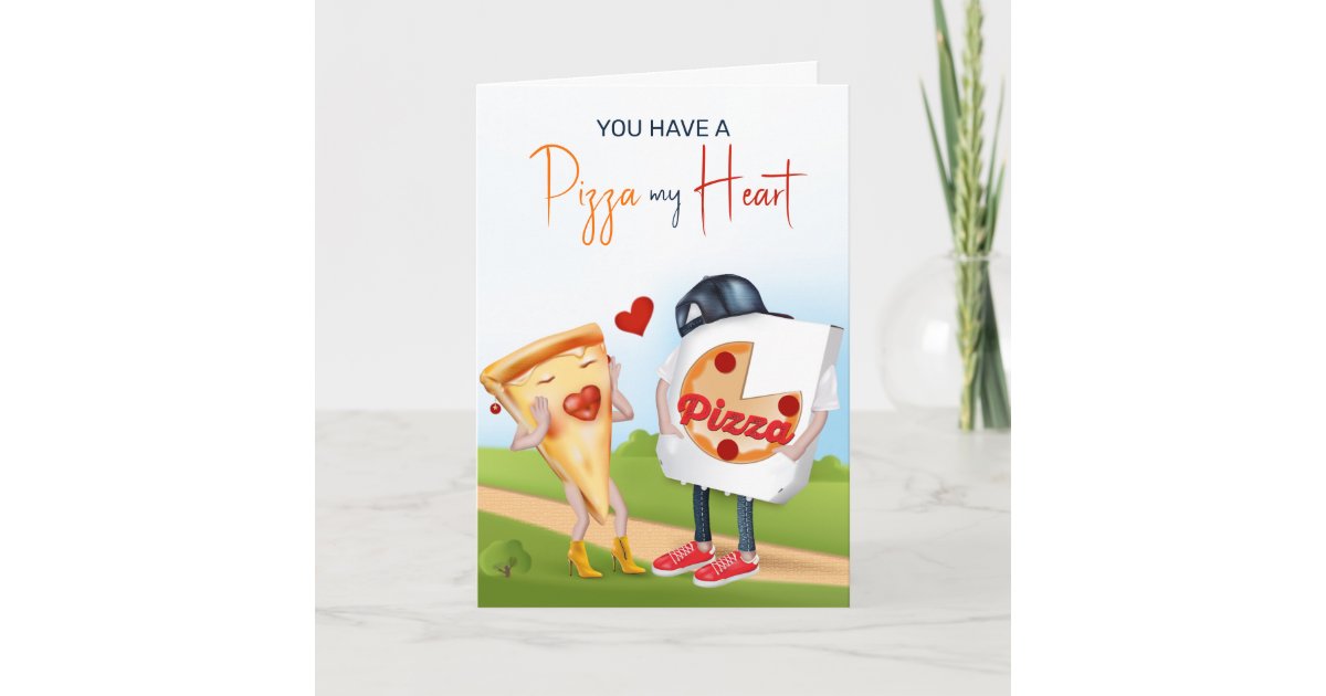 Funny Pizza Love Valentine's Day Card | Zazzle